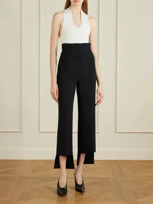 Khaite Rae Cropped Straight-leg Crepe Pants
