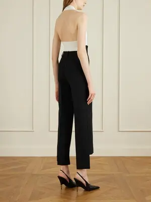 Khaite Rae Cropped Straight-leg Crepe Pants