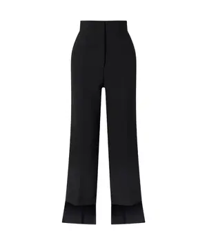 Khaite Rae Cropped Straight-leg Crepe Pants - Black