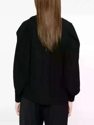 Elisabetta Franchi V-neck Blouse With Cape Effect Sleeves