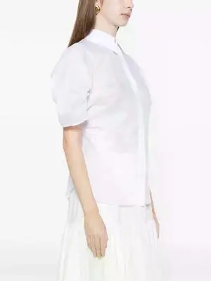 Elisabetta Franchi Puff-sleeve Cotton Shirt - White