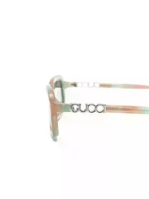 Gucci Logo-lettering Rectangle Sunglasses