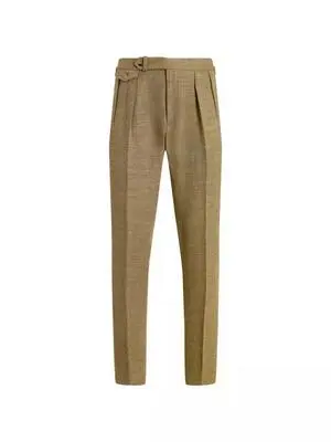 Polo Ralph Lauren Pleated Herringbone Trousers - Neutrals