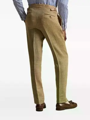 Polo Ralph Lauren Pleated Herringbone Trousers - Neutrals