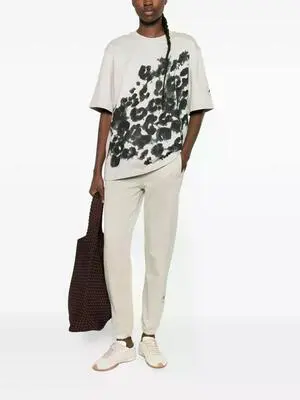 Adidas By Stella McCartney Sand Cotton Drawstring Performance Trousers