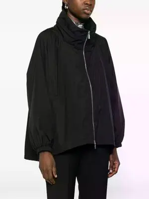 MOORER Funnel-neck Zip Jacket - Black