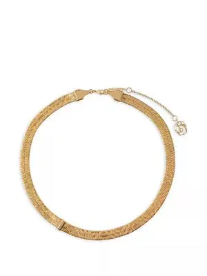 Burberry Engraved Check Necklace - Gold