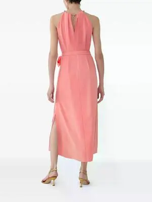Carolina Herrera Chain-strap Halterneck Midi Dress