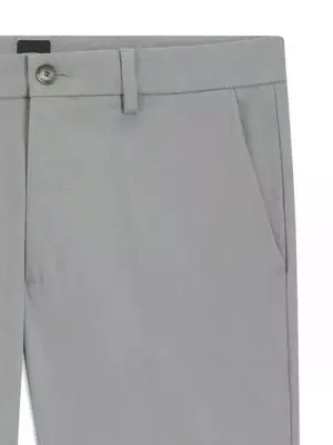 BOSS Cotton Trousers With Zip Detail - Grey