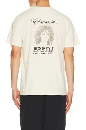WILLY CHAVARRIA House Of Style Easy Tee In Cream - Masa