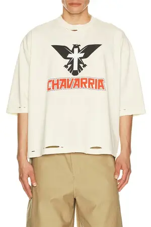 WILLY CHAVARRIA Tecate Buffalo Tee In White
