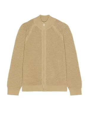 LE17SEPTEMBRE Open Knit Zip Up Cardigan