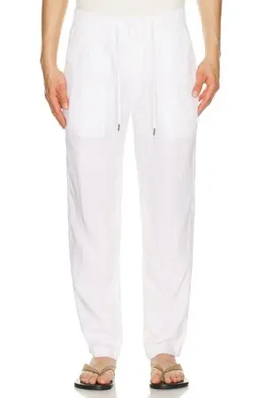 Polo Ralph Lauren Prepster Linen Pant In White - Ceramic White