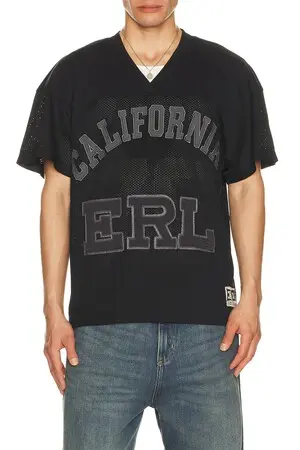 ERL Mesh Football Tee Knit - Black