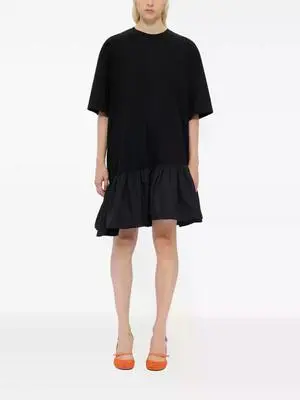 MSGM Ruffled-hem Mini Dress - Black