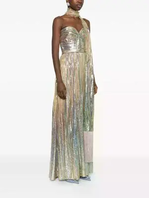 Elie Saab Sequin Tassel Maxi Dress