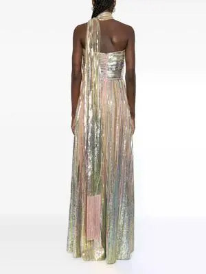 Elie Saab Sequin Tassel Maxi Dress