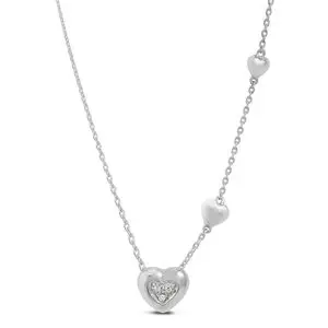 Benbridge Hearts Combined Diamond Necklace - Ss