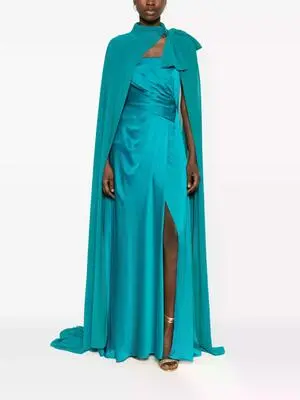 Rosa Clara Cape-effect Draped Gown