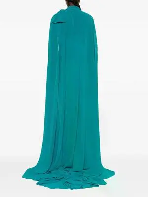 Rosa Clara Cape-effect Draped Gown