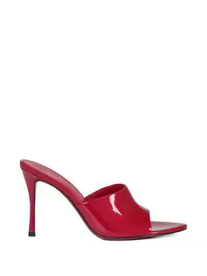 POTAMY Pointed Leather Mules - Red