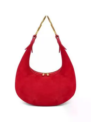 POTAMY Ring Detail Suede Mini Bag - Red