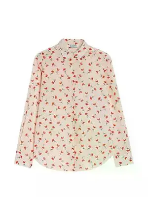 JIL SANDER Floral-printed Cotton Shirt - Neutrals