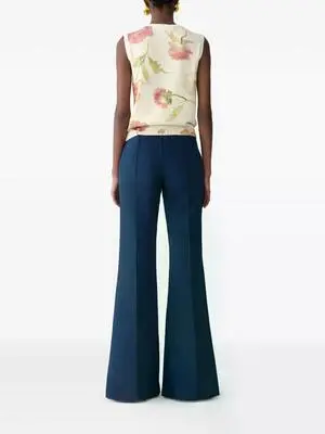 Carolina Herrera Poppy-print Silk-cotton Cardigan - Neutrals