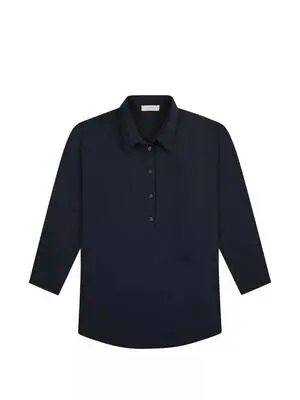 SLOWEAR Zanone Button Polo Shirt - Blue