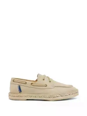 Vilebrequin Lace-up Canvas Loafers - Neutrals