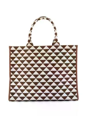 Prada Symbole Jacquard Large Tote Bag
