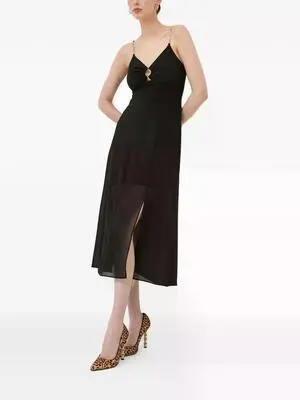 MORGAN Chain-strap Split Midi Dress