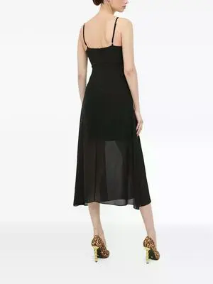MORGAN Chain-strap Split Midi Dress