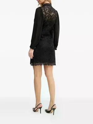 MORGAN Lace Buttoned Mini Dress