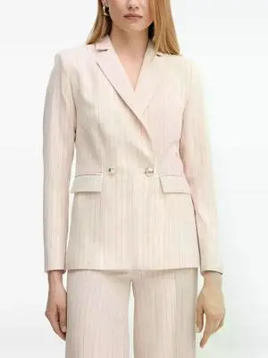 MORGAN Striped Fitted Blazer - Pink