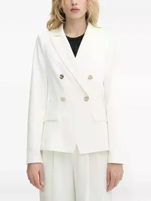 MORGAN Double-breasted Button Blazer - White