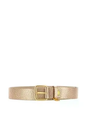 GIANNI CHIARINI Maxi-grain Buckle Leather Belt - Pink