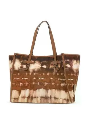 GIANNI CHIARINI Leather-trim Shoulder Bag