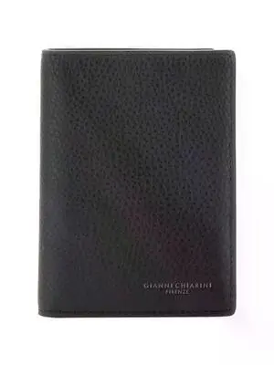 GIANNI CHIARINI Leather Passaport Holder - Black