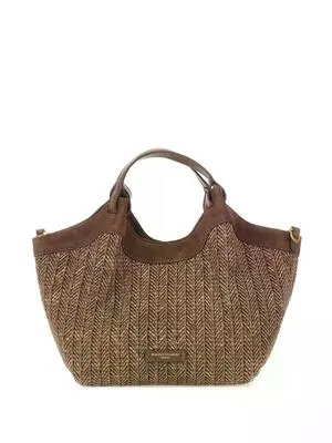 GIANNI CHIARINI Small Dua Woven Tote Bag - Brown