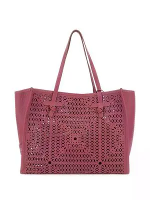 GIANNI CHIARINI Marcella Perforated Leather Tote Bag - Pink