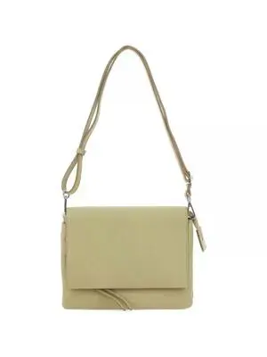 GIANNI CHIARINI Three Grained Flap Leather Shoulder Bag - Green