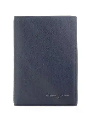 GIANNI CHIARINI Leather Passport Holder - Blue
