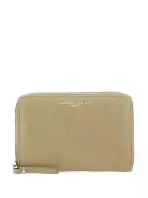 GIANNI CHIARINI Grain Pebbled Zip Wallet - Green