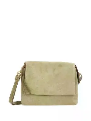 GIANNI CHIARINI Three Flap Zip Leather Shoulder Bag - Green
