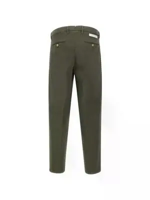 BRIGLIA 1949 Tapered Trousers With Pressed Crease - Green