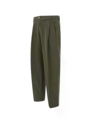 BRIGLIA 1949 Tapered Trousers With Pressed Crease - Green