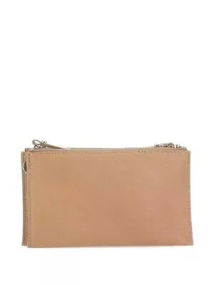 GIANNI CHIARINI Lucille Zipped Grained Leather Shoulder Bag - Neutrals