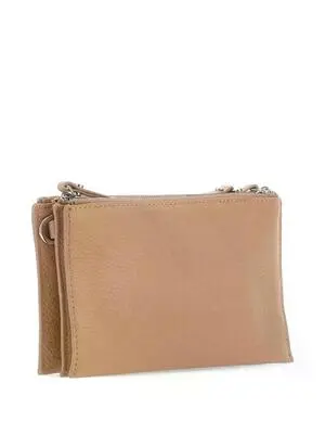 GIANNI CHIARINI Lucille Zipped Grained Leather Shoulder Bag - Neutrals