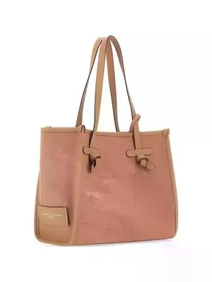 MARCELLA CLUB Canvas Shoulder Bag With Tie Detailing - Pink